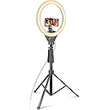 UBeesize 10" Selfie Ring Light with 50" Extendable Tripod Stand & Phone ...