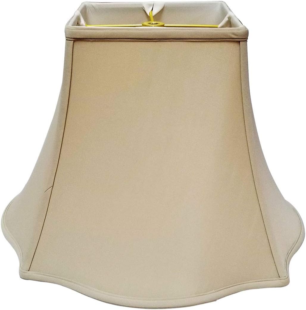 Royal Designs Fancy Square Bell Lamp Shade - Beige - 5 x 12 x 9.75 ...