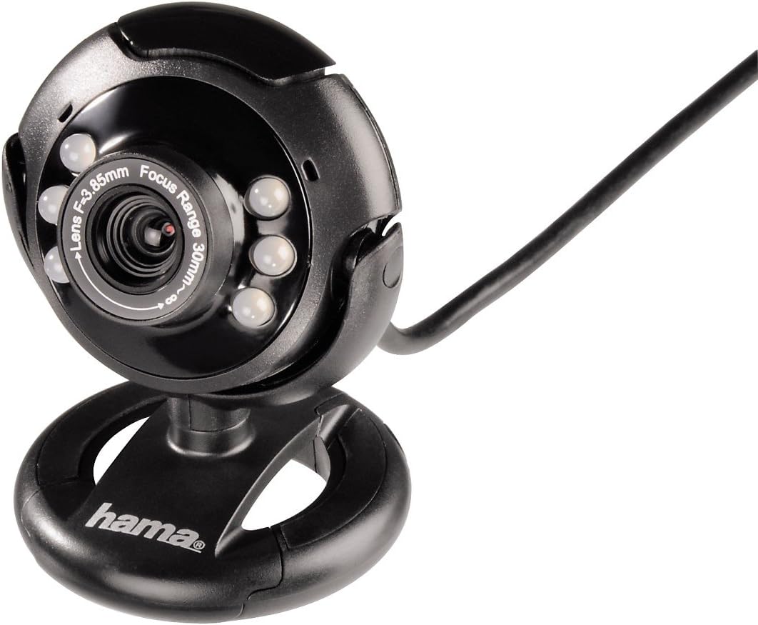 HAMA Webcam per PC"AC-150", USB, 6 led, Hama suite, nero: Amazon.it ...