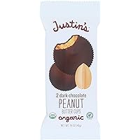 Amazon.com: Justin's, Peanut Butter Cups, Dark Chocolate, 1.4 oz ...