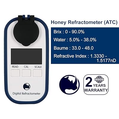 0-45% Brix Cole-Parmer Digital Refractometer 1.3330 to 1.4098 RI ...