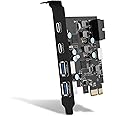 Amazon.com: YEELIYA 6-Ports USB PCIe Card PCI Express to Type C(2),USB Type-A（2） Expansion Card ...