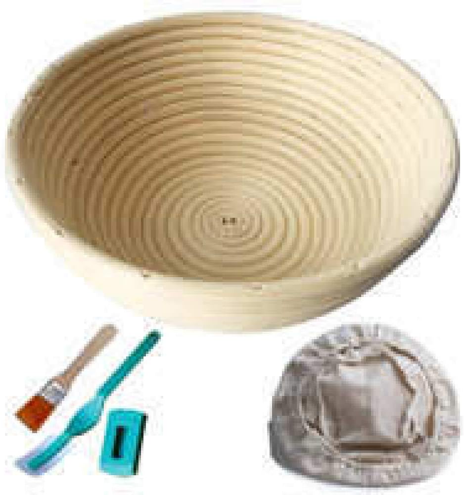 Amazon.com: Bread fermentation basket 5-piece round dough fermentation ...