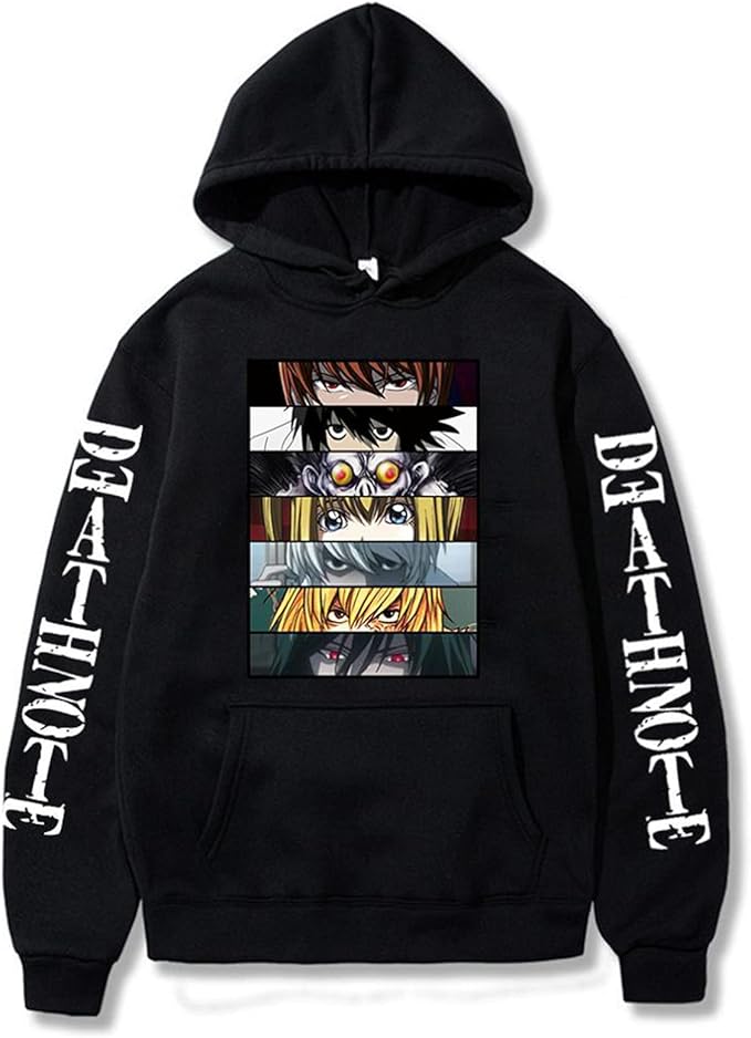 Death Note Hoodie，Anime Japanese Print Long Sleeves Hoodie Casual ...