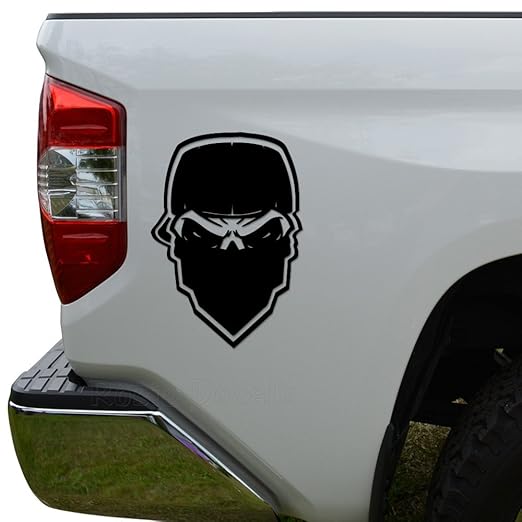 Amazon.com: Rosie Decals Gangster Death Skull Mask Die Cut Vinyl Decal ...