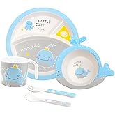 Amazon.com: Kids Feeding Set 5 Pcs, Tableware Set for Toddlers Includes ...