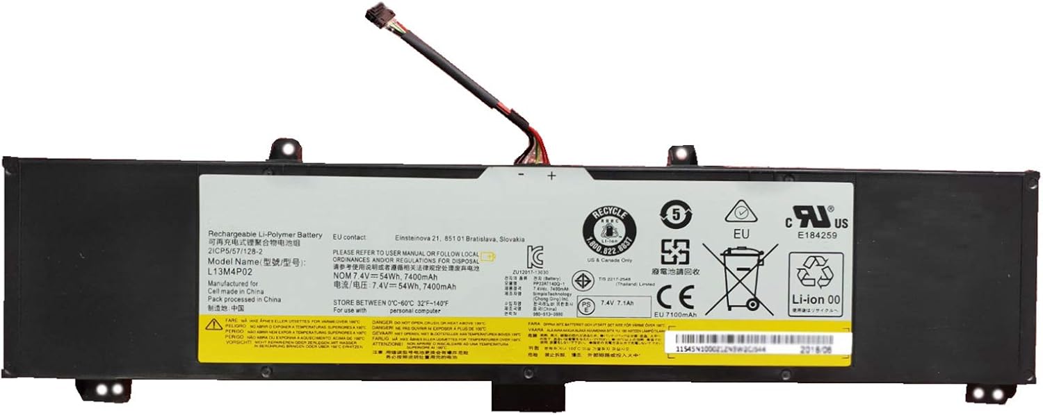 Amazon.com: SUNNEAR L13M4P02 Battery Replacement for Lenovo Erazer Y50 ...