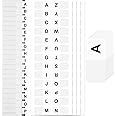 Amazon.com : OIIKI 104PCS White Alphabet Tabs, A to Z 26 Letters ...