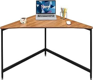 Amazon.com: SAYGOER Industrial Corner Desk Triangle Computer Desk for ...