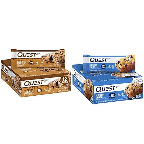 Quest Nutrition Dipped Chocolate Chip Cookie Dough Protein Bars, 1.76 ...