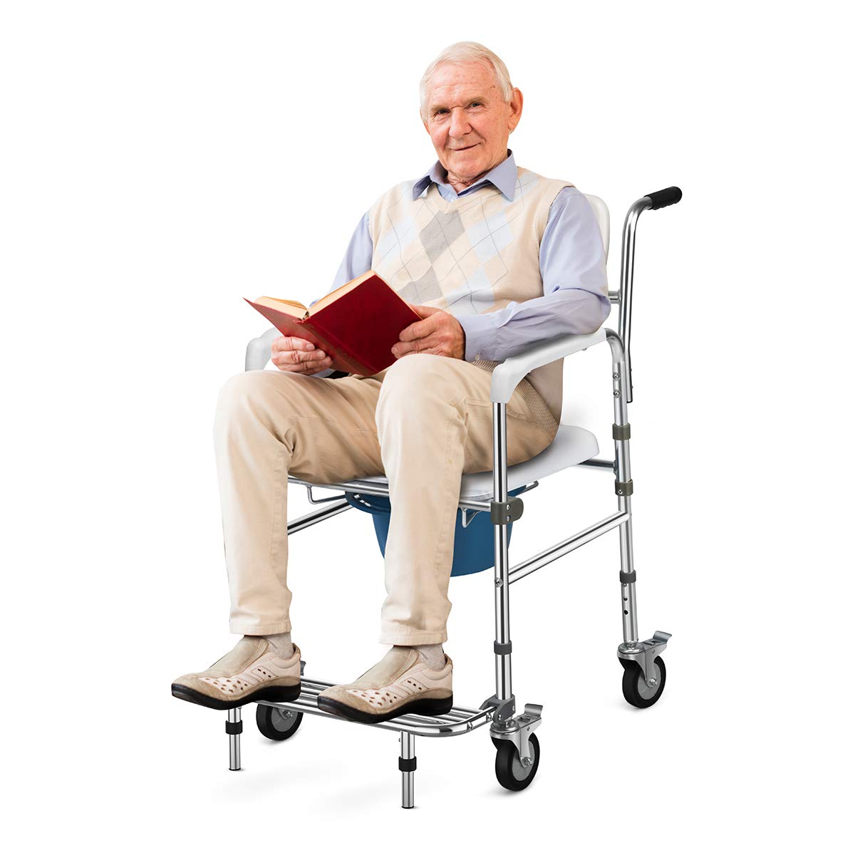 Mua Moccha Multifunctional Toilet Commode Wheelchair, Rolling Commode ...