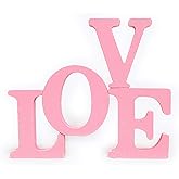 Amazon.com: MyGift Decorative Red L-O-V-E Wood Cutout Letters Art Sign ...