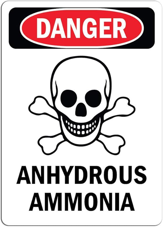 Amazon.com : Danger Sign - Anhydrous Ammonia | Label Decal Sticker ...