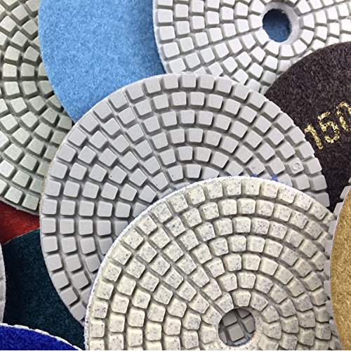 Konfor Diamond Polishing Pads 4" Wet Use for Sanding Marble - Want It All