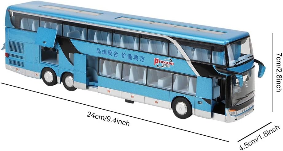 Electric 1:50 Alloy Double Decker School Bus Pull Back Bus Vehicles Car ...