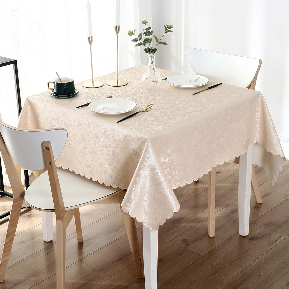 Smiry Square Table Cloth, Waterproof Heavy Duty Vinyl Tablecloths ...