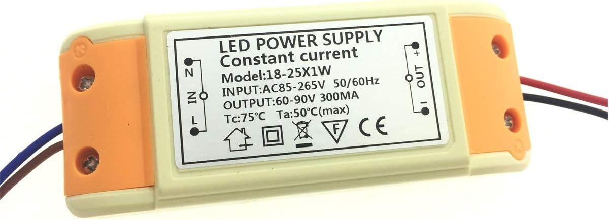 LED Driver 18-25W 60-90V 300mA Output(AC 85-265V 50/60Hz) Power Supply ...