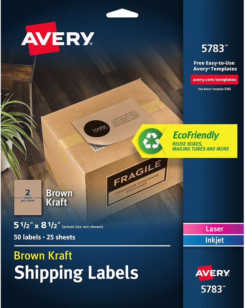 Avery 05783 Etiqueta,: Amazon.com.mx: Oficina y papelerÃ­a