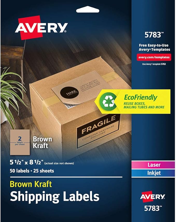 Avery 05783 Etiqueta,: Amazon.com.mx: Oficina y papelerÃ­a