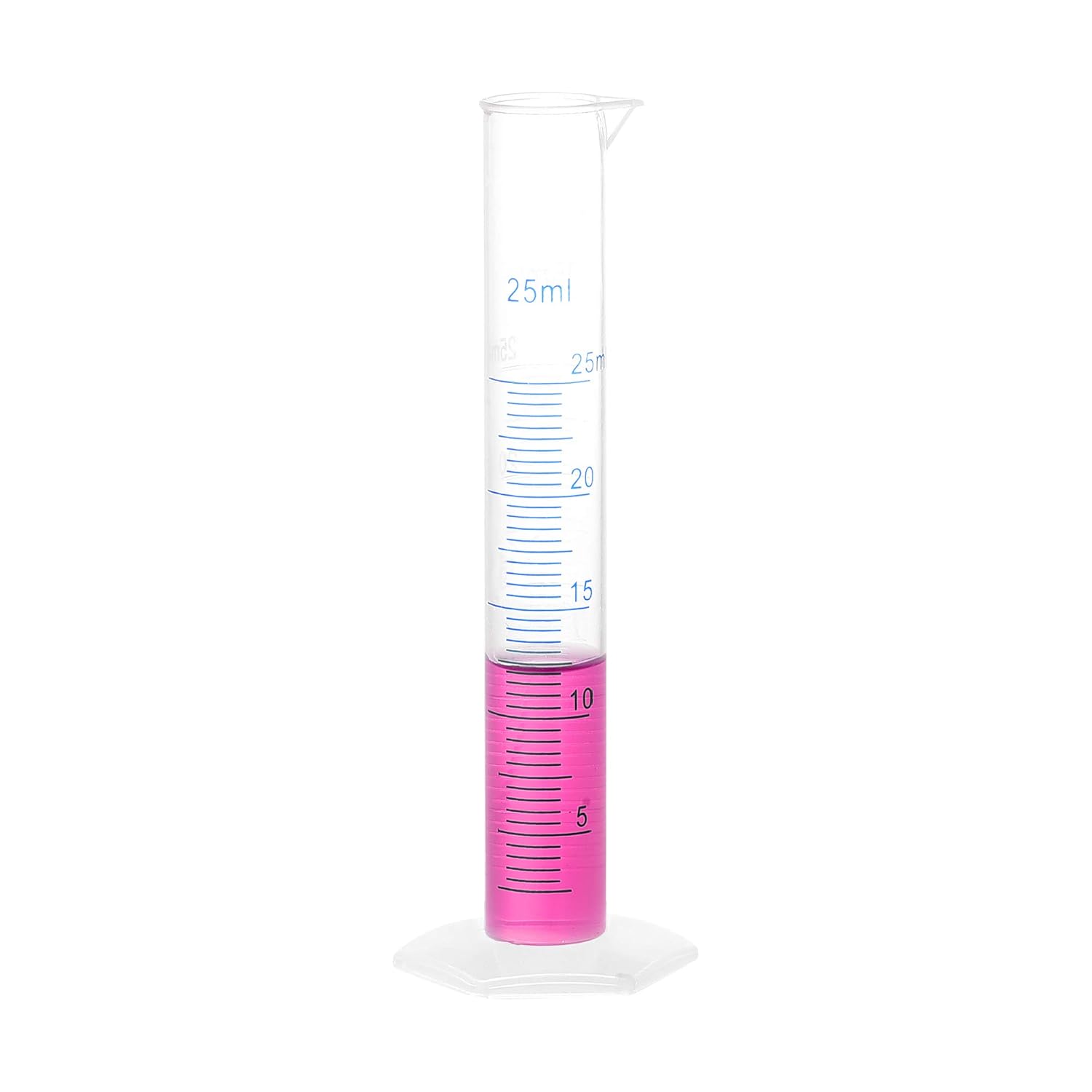 sourcing map Plastic Graduated Cylinder, 25ml Measuring Cylinder ...