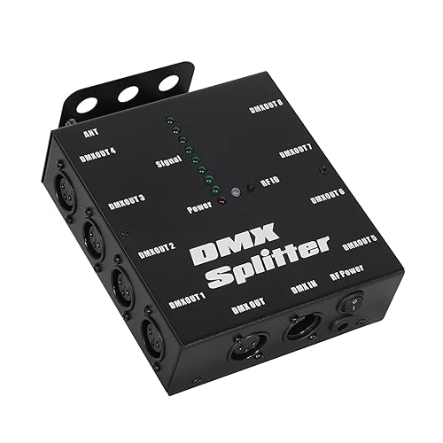 HOLDLAMP 8-Channel Wireless DMX Transmitter Receiver, 3-Pin Output DMX ...