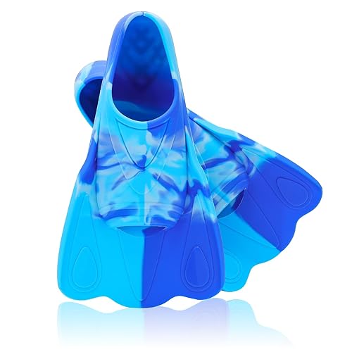 Kids Swim Fins, Swimming Training Fins Short Youth Flippers Lap ...