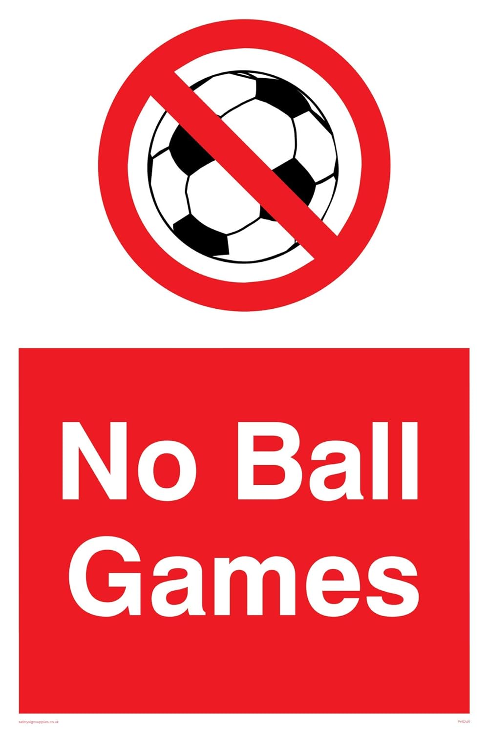 Viking Signs PV5245-A2P-1M”No Ball Games” Sign, Plastic, 1 mm Semi ...