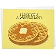 Amazon.com: Funny Waffles Greeting Card - "I Like You a Waffle Lot ...
