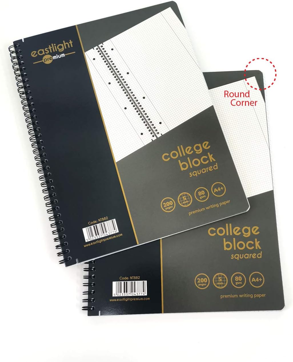 Eastlight College Block A4 Squared Notebook, 200 Pages, Pack of 2 ...