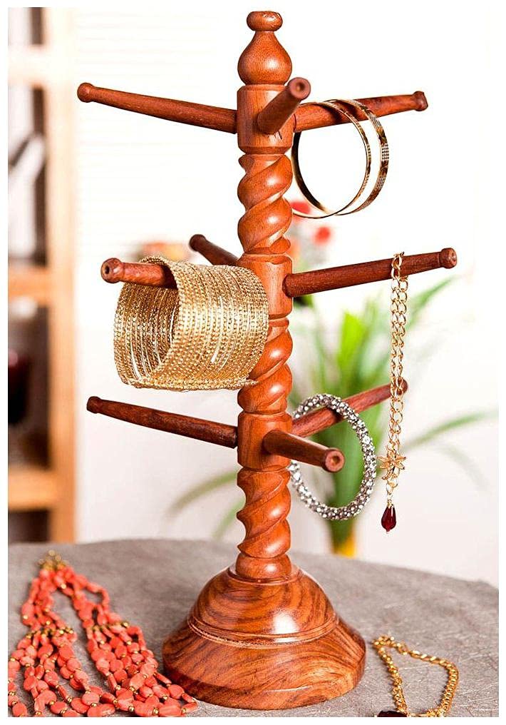 Indian Crafts Idea Decor Sheesham Wood Bangles Stand,Bangle Hanger,wood ...