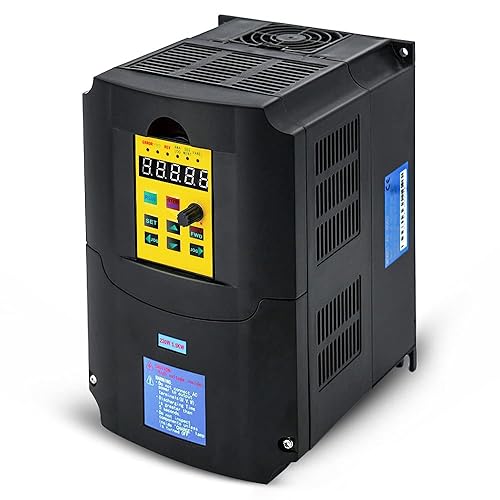 VFD 5.5KW 7.5HP 220V 1 or 3 Phase Input 3 Phase 0-400HZ Output 36A ...