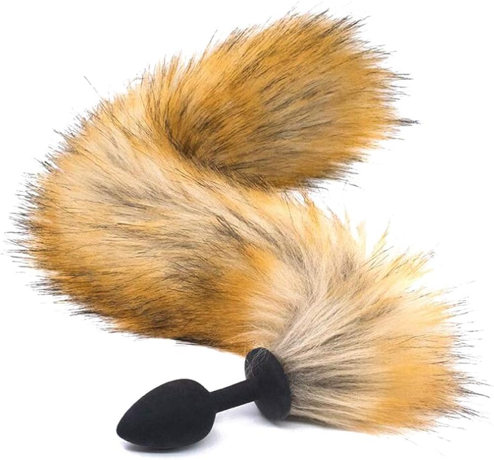 Clothing Silicone Aňḁ1lPlụg Tail Backyard 15.7inch Artificial Fox Tail ...