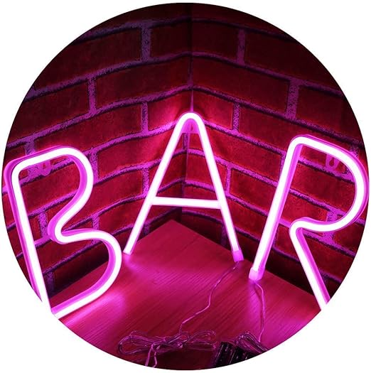 Neon Bar Light Sign LED Neon Carta Luz de la noche Luz de la carpa ...