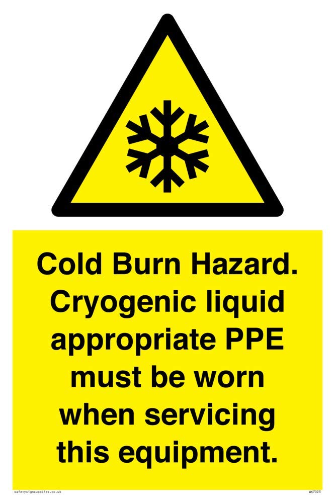 Cold Burn Hazard. Cryogenic liquid appropriate PPE must be worn when ...