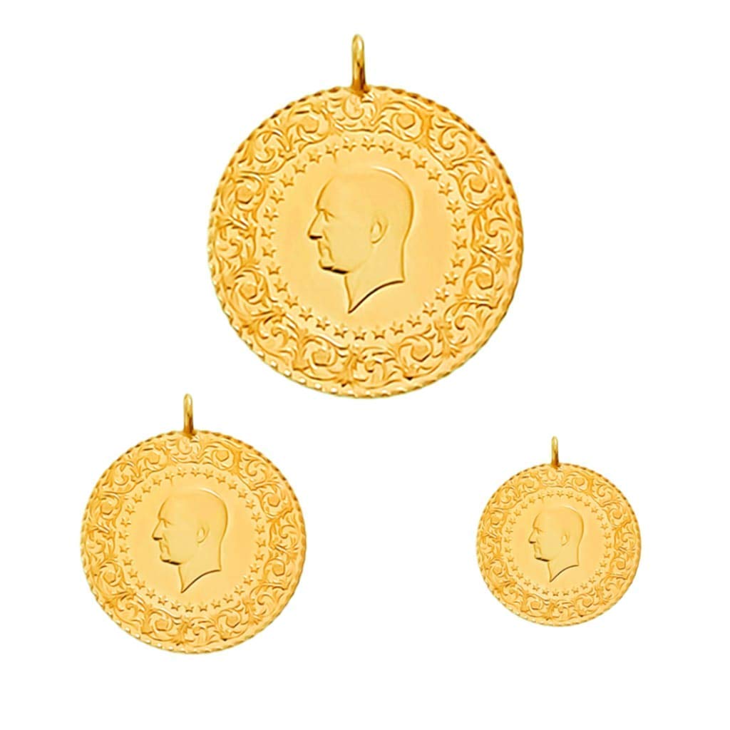 Amazon.com: 22k Solid Gold Turkish Gold Coin Quarter Half or Full Coin ...