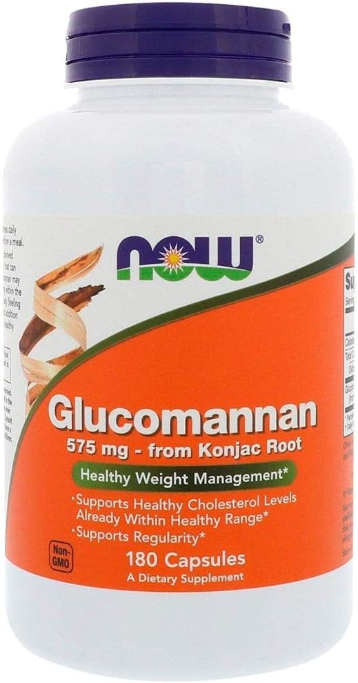 Now Foods Glucomannan, 575 mg, 180 Capsules: Amazon.co.uk: Health ...