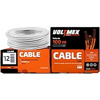 Cable Eléctrico Calibre 12 Thw Cca Rollo 100m Voltmex (Blanco) : Amazon ...
