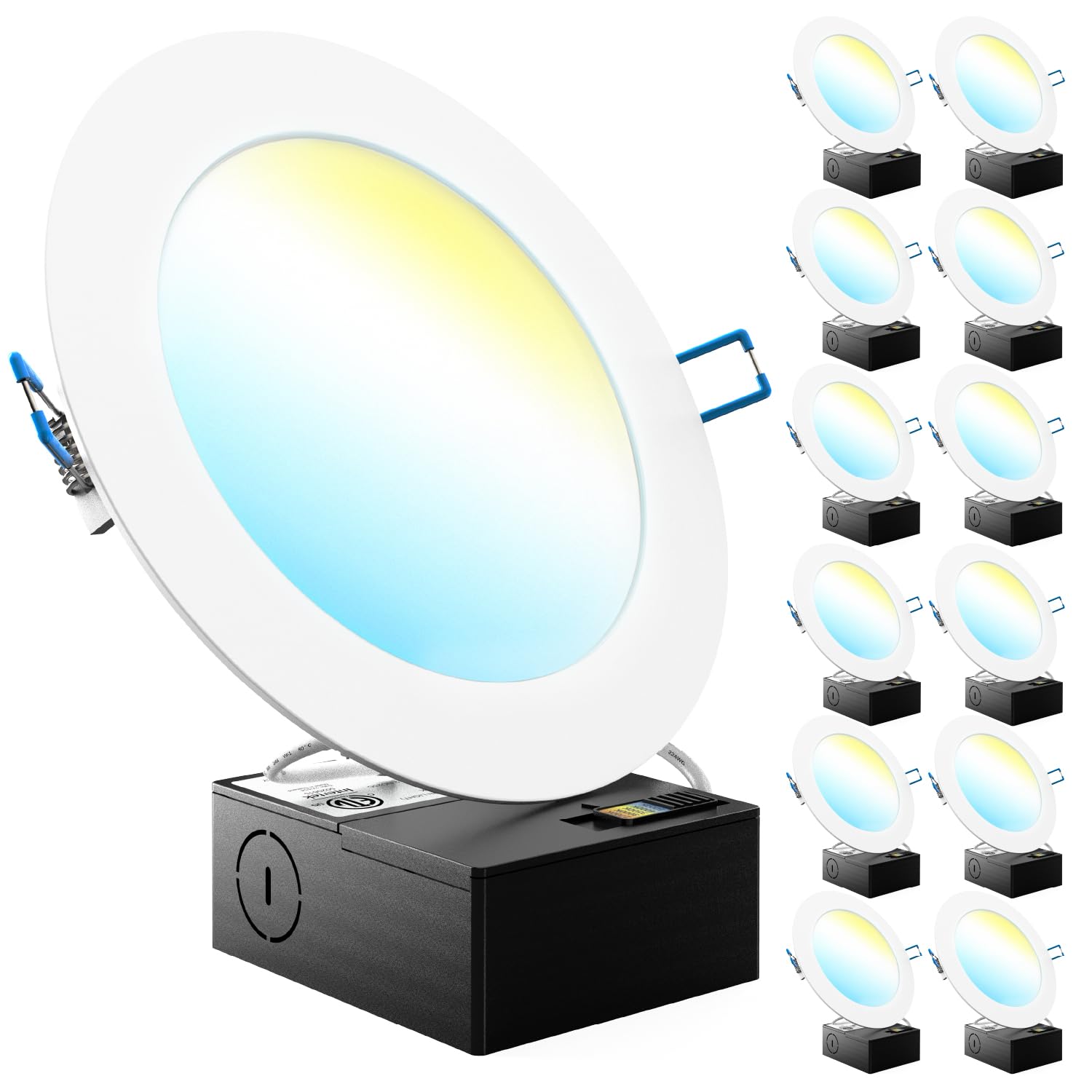 Sunco 12 Pack 6 Inch Ultra Thin LED Recessed Ceiling Lights Slim ...