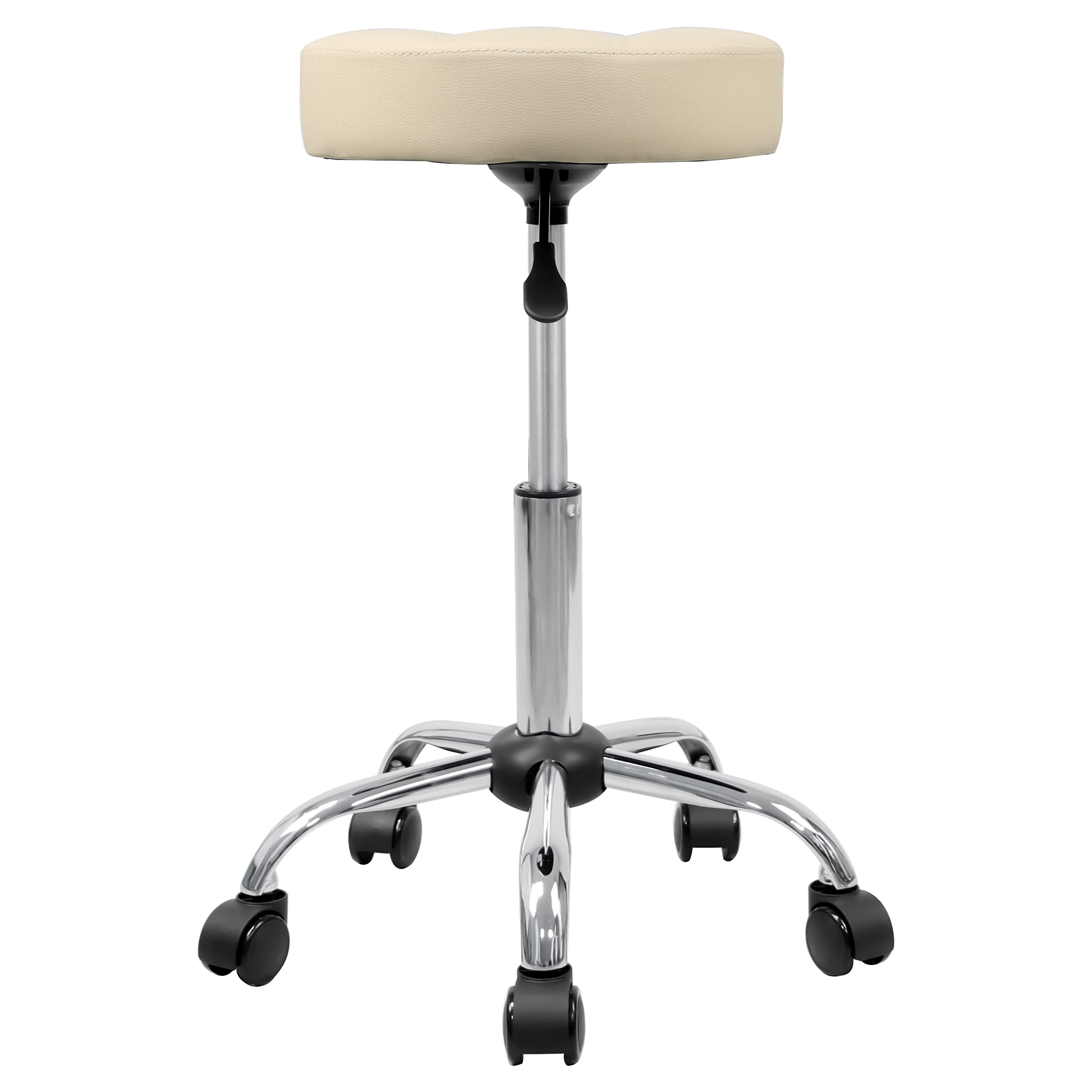 OFFICE FACTOR OfficeFactor Rolling Stool Swivel Chair Pu Leather Height ...
