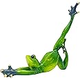 Amazon.com: Lasaoto Yoga Frog Statue Decoration Ideas Funny Resin Craft ...