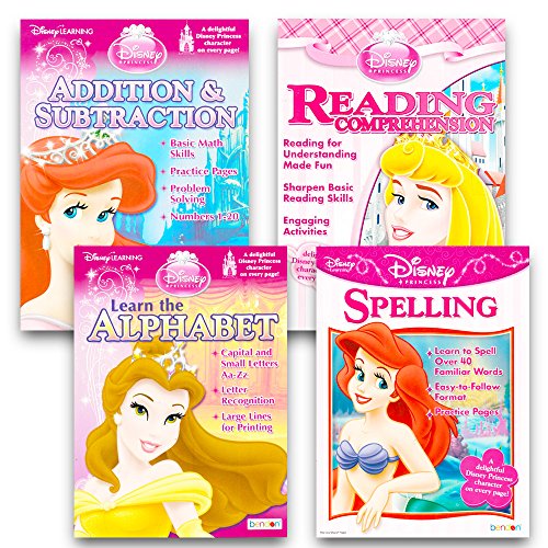 Disney Princess Activity Workbooks - Set of 4 Preschool Pre-k - Want It All