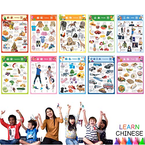 Learn Chinese for Kids Poster Set. Montessori-Inspired. Bilingual with ...