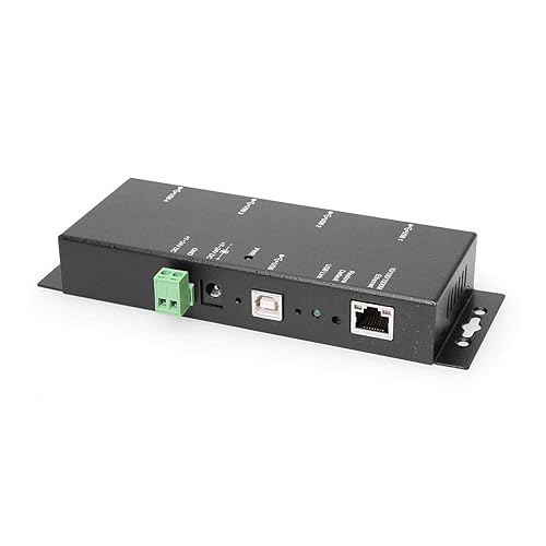4 Port USB 2.0 Over IP Network Device Sharing Hub w/Screw-Locking Ports ...