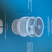 infray USB Desk Fan Rechargeable Portable Oscillating Table Fan with ...