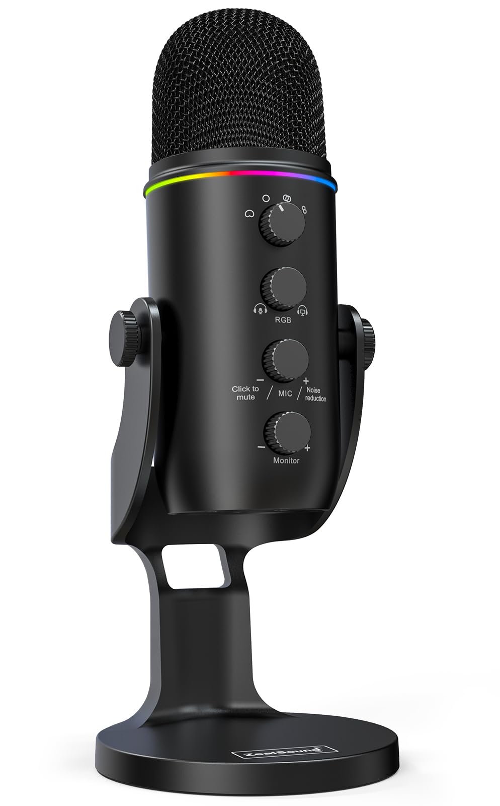 ZealSound USB Microphone,192kHz,3 Capsule,4 Pickup Patterns,RGB ...