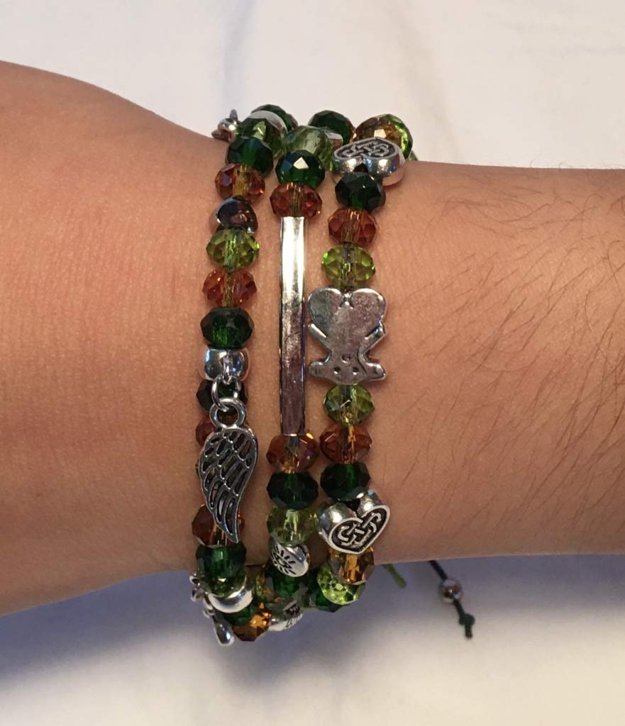 Amazon.com: Manilla triple en hilo de colores verdes y café: Handmade