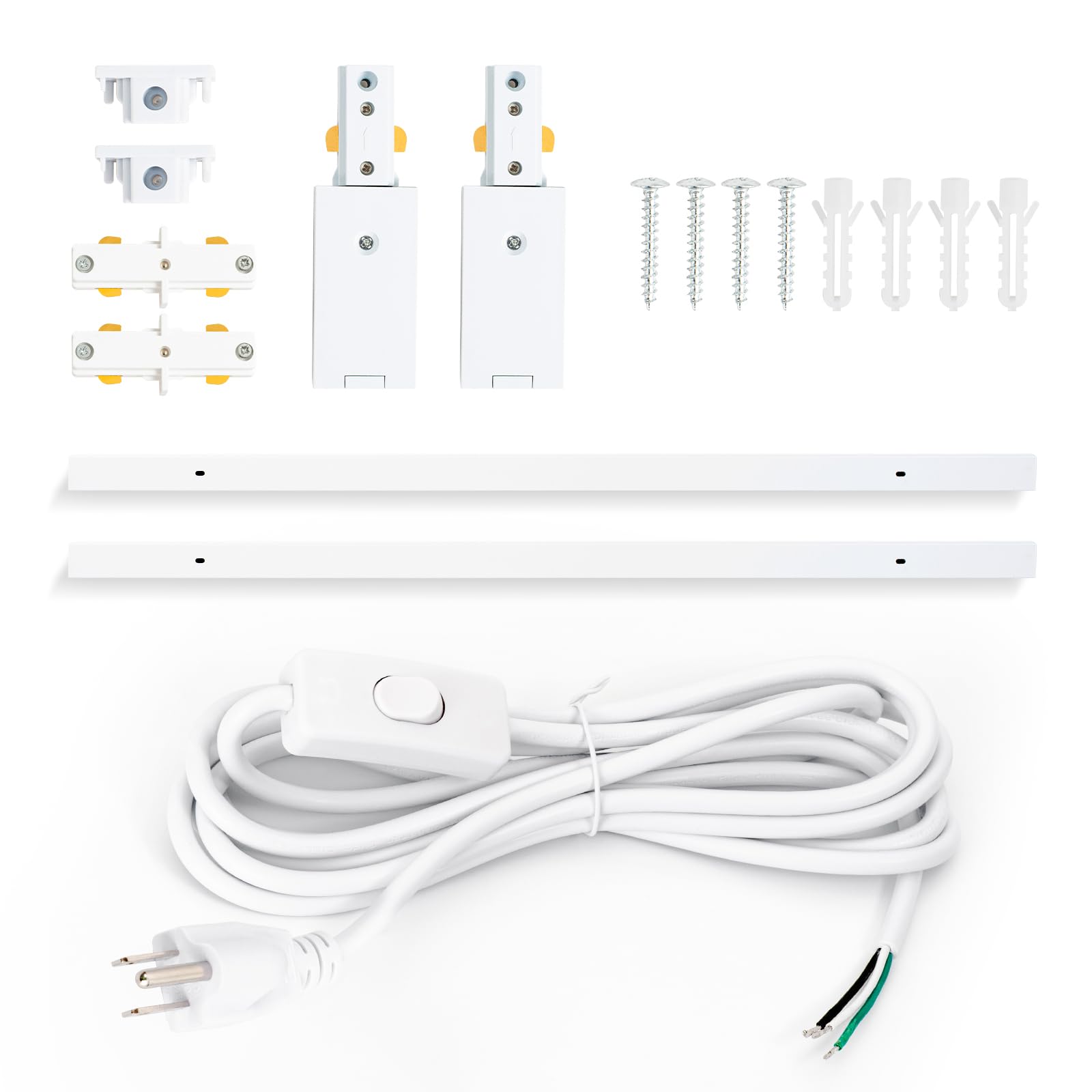 VANoopee H Track Lighting Rails Kit with Plug in Cord, 8FT H Type Track ...