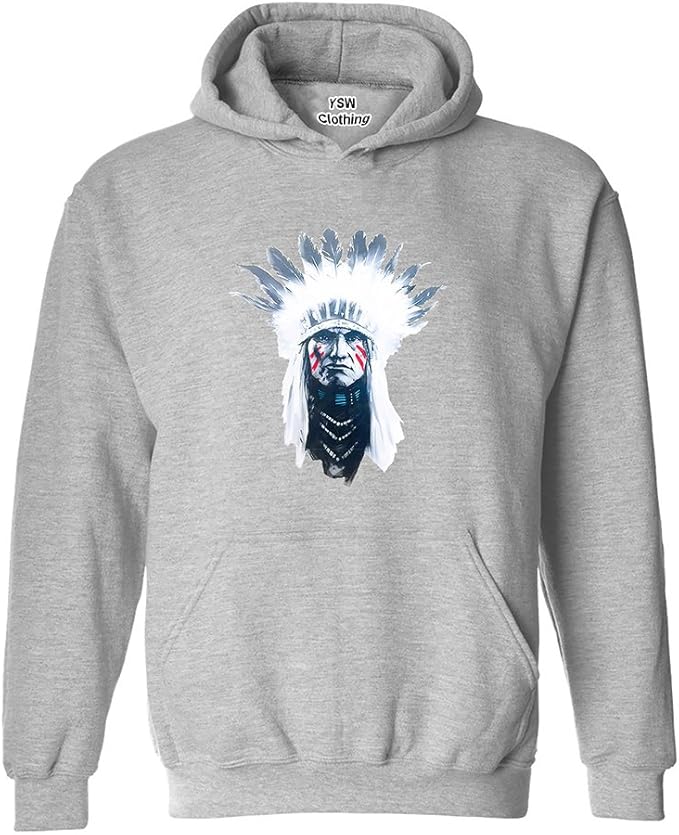 Amazon.com: Headdressed Native American Indian Patriotics Hoodie: Clothing