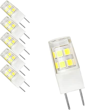 5-Pack G8 LED Bulb 120V - T4 G8 Base Bi-pin Xenon JCD Type LED Halogen ...