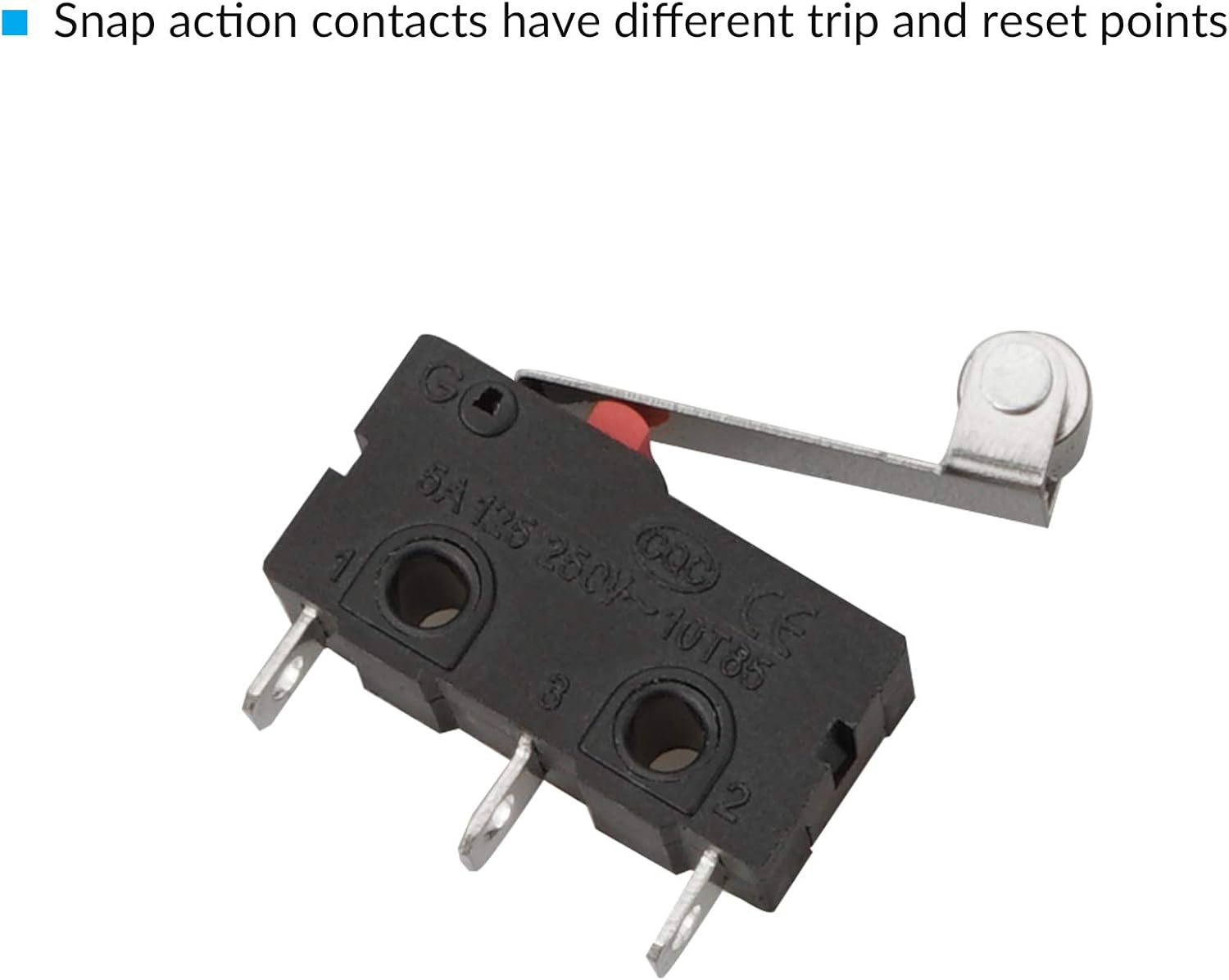16pcs Mini Micro Switch, 3 Pins Micro Limit Switch 5A 250V Mini Roller ...
